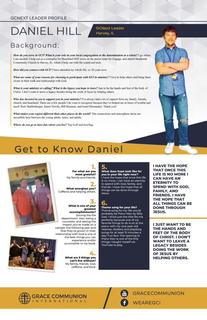 GCI Employee Profile – Daniel Hill | Grace Communion International ...